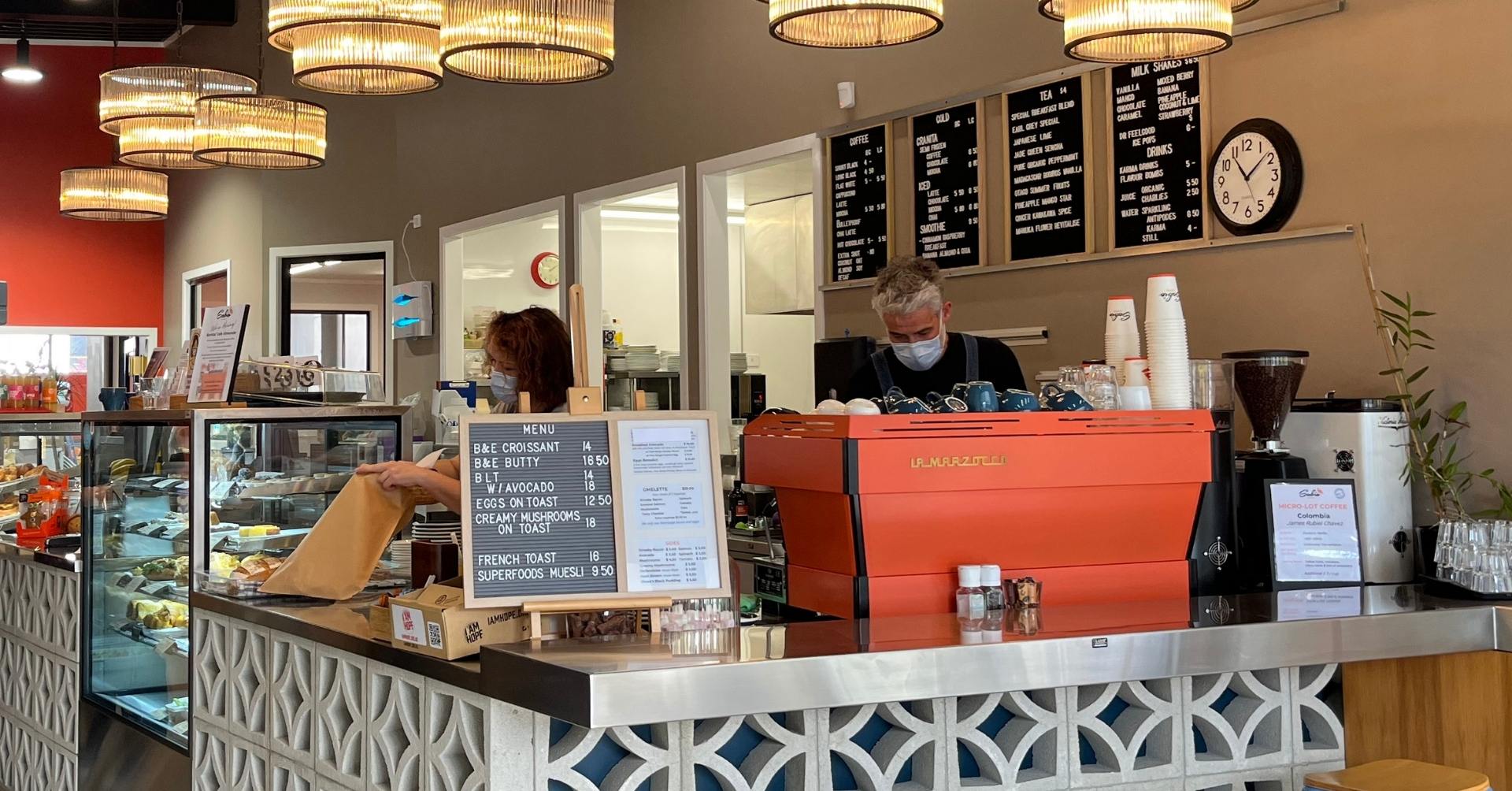 Helping to brand our freshly plunged round-the-corner cafe and roastery ...